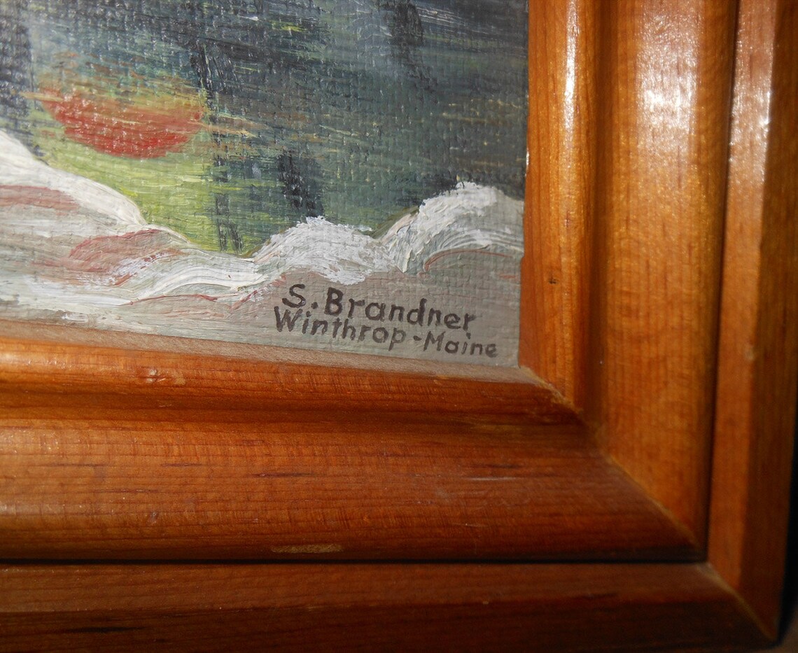 Vintage Oil Painting Dear in Landscape Signed S Brandner - Etsy