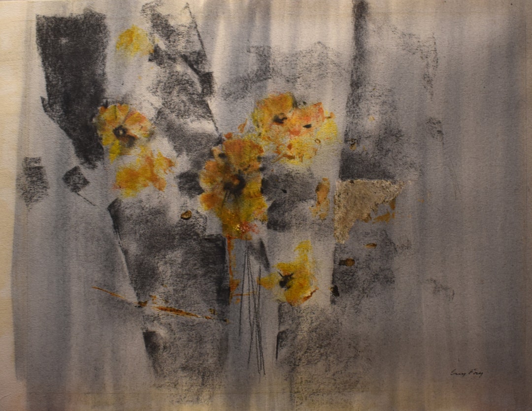 Vintage Still Life Watercolor Yellow Daisy S Flowers Artist Signed ...