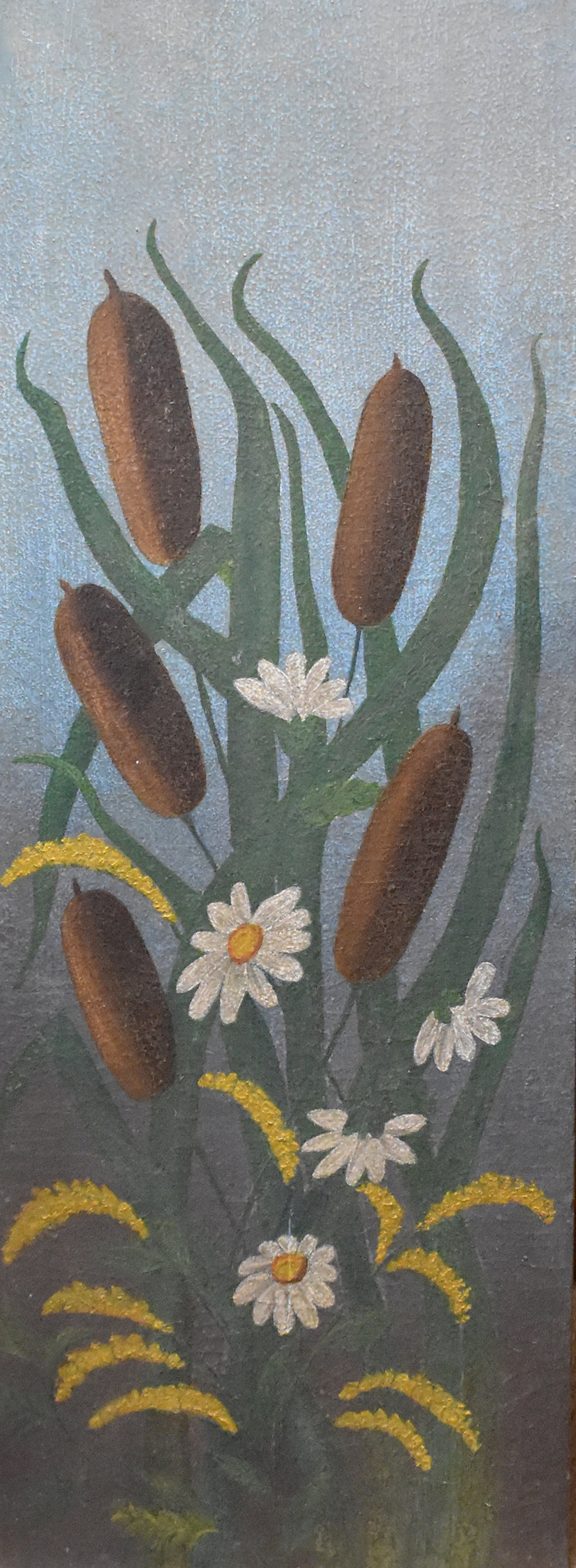 Vintage Cat Tail Art Painting of Cat Tails Art Folky Victorian - Etsy