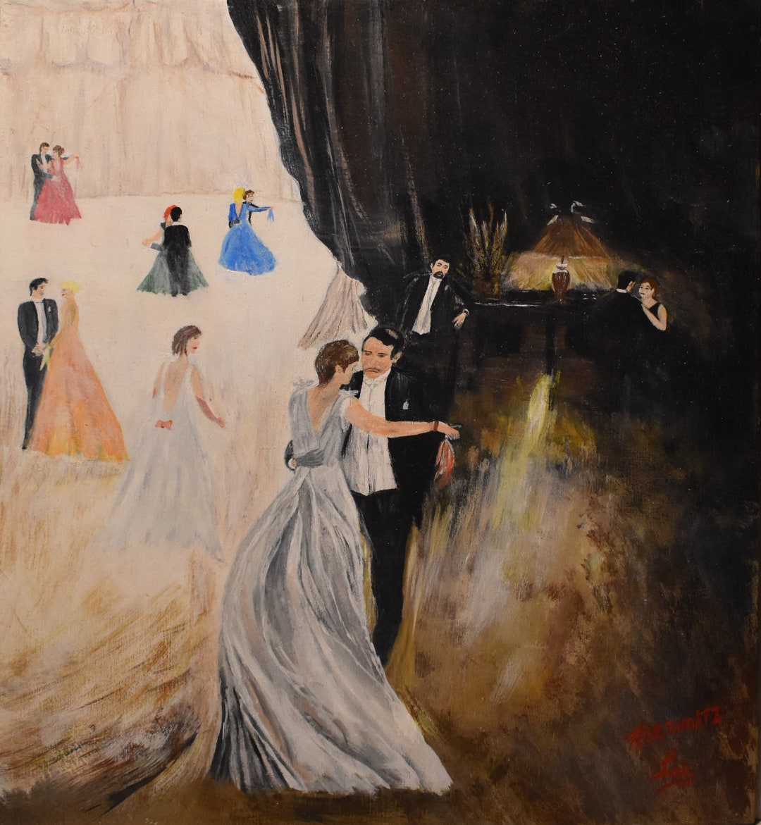 Vintage Dancers Oil Painting Titled the Waltz Artist Signed - Etsy