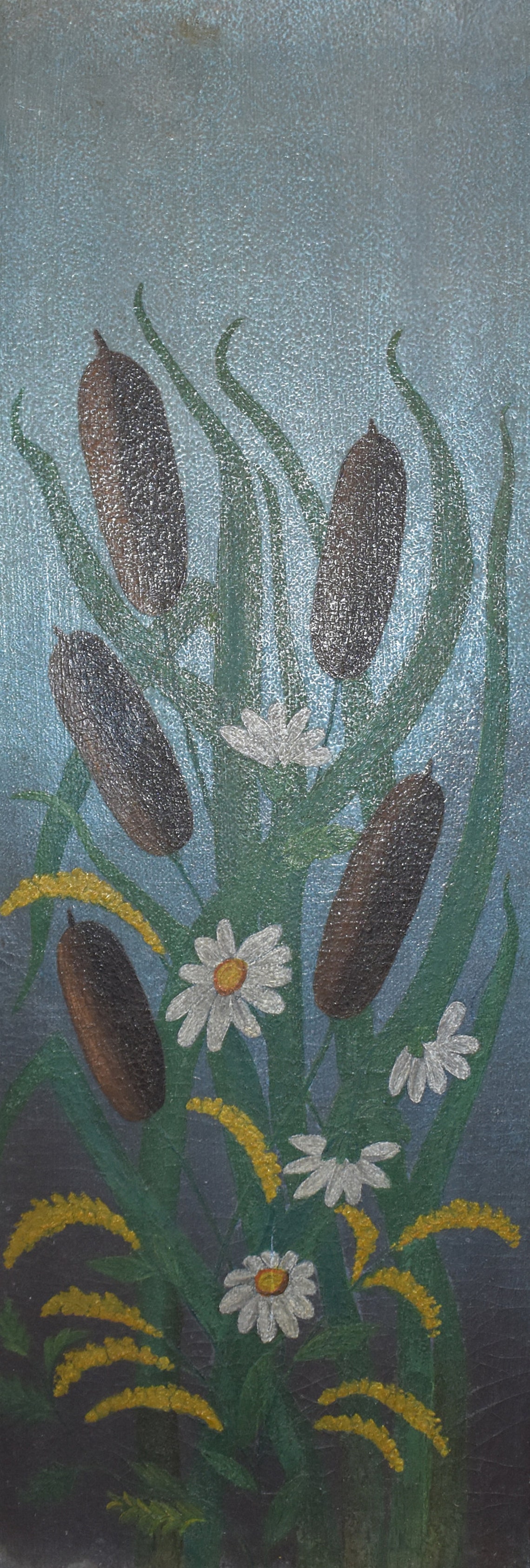 Vintage Cat Tail Art Painting of Cat Tails Art Folky Victorian - Etsy