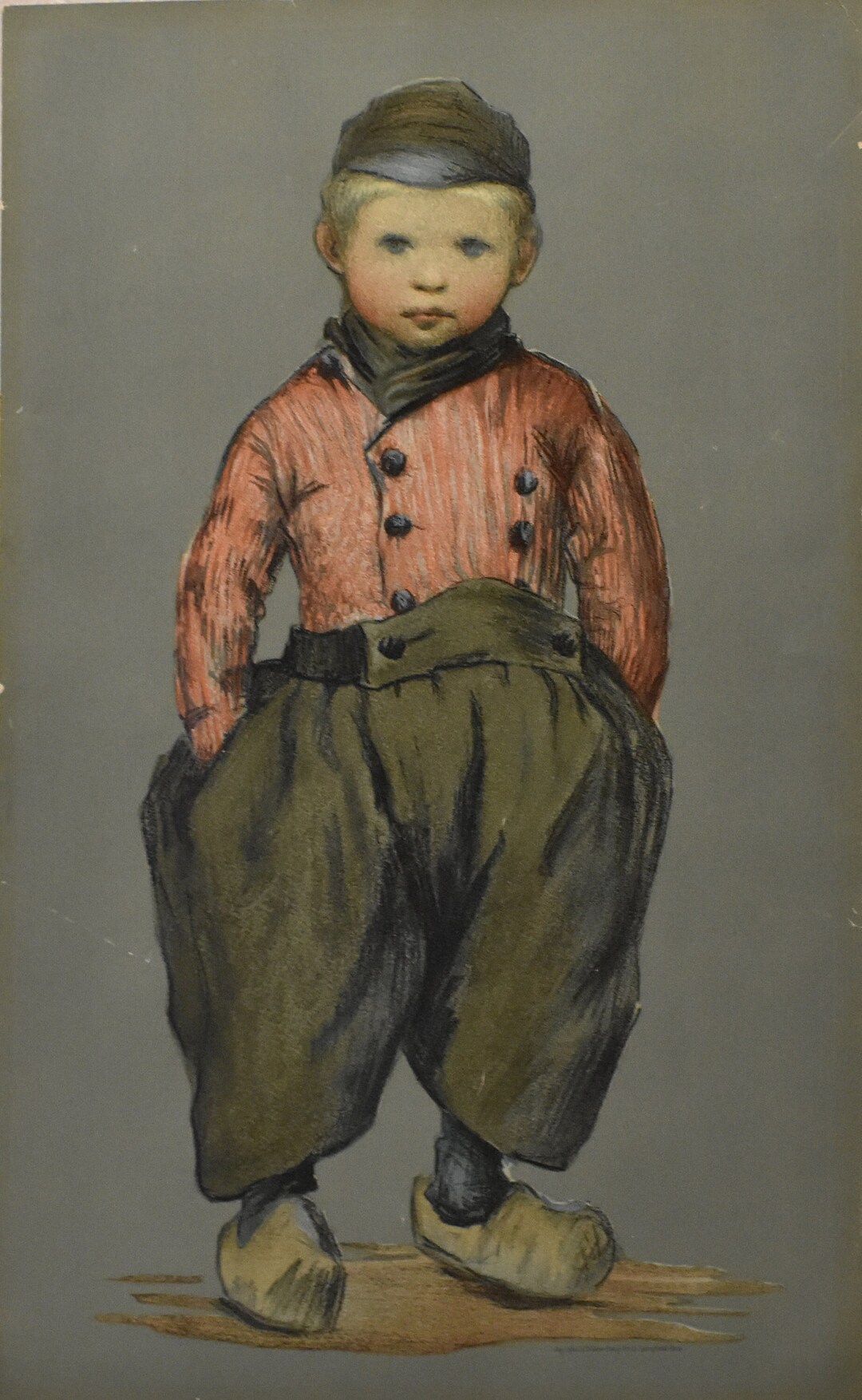 Vintage Pair of Color Lithographs of Dutch Children - Etsy