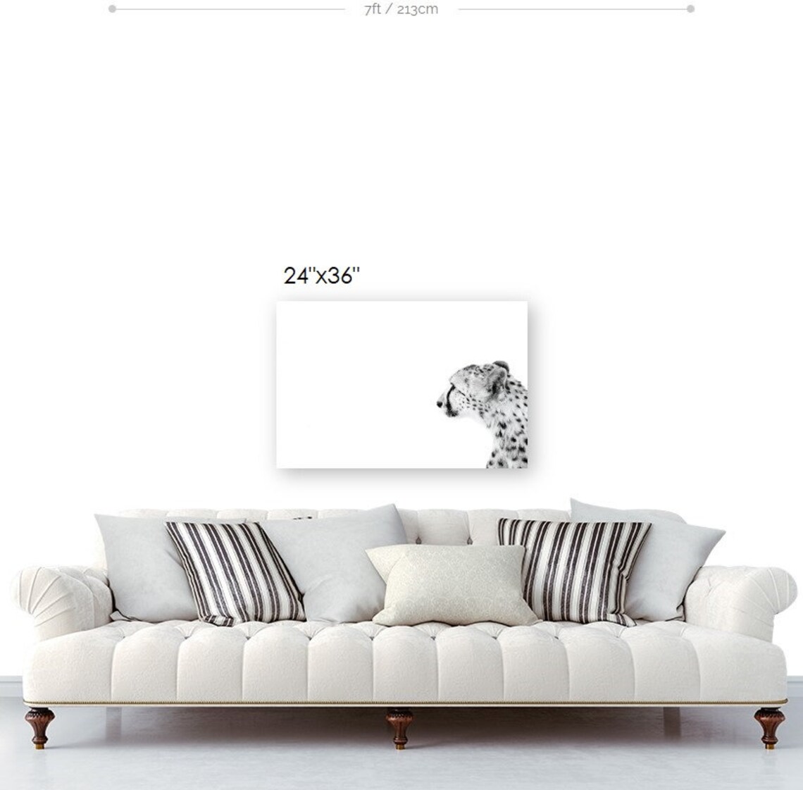 Cheetah Modern Wall Decor Wildlife Fine Art Photography Animal Black ...