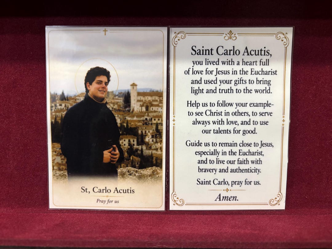 St. Carlo Acutis, Prayer Card - Etsy UK