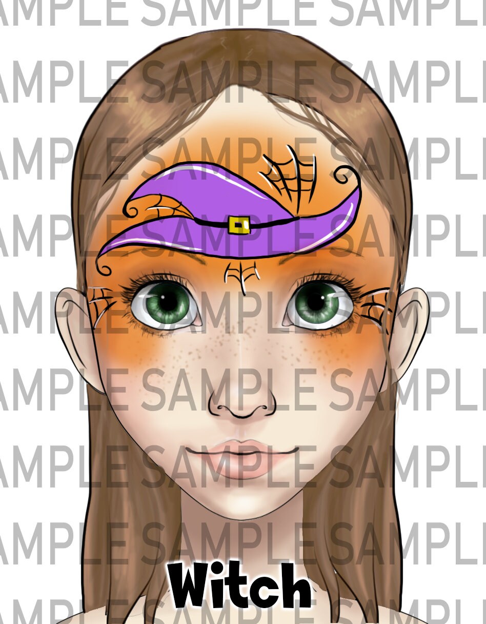NO AI USED Face Painting Word Board, Face Paint Design Menu Board ...