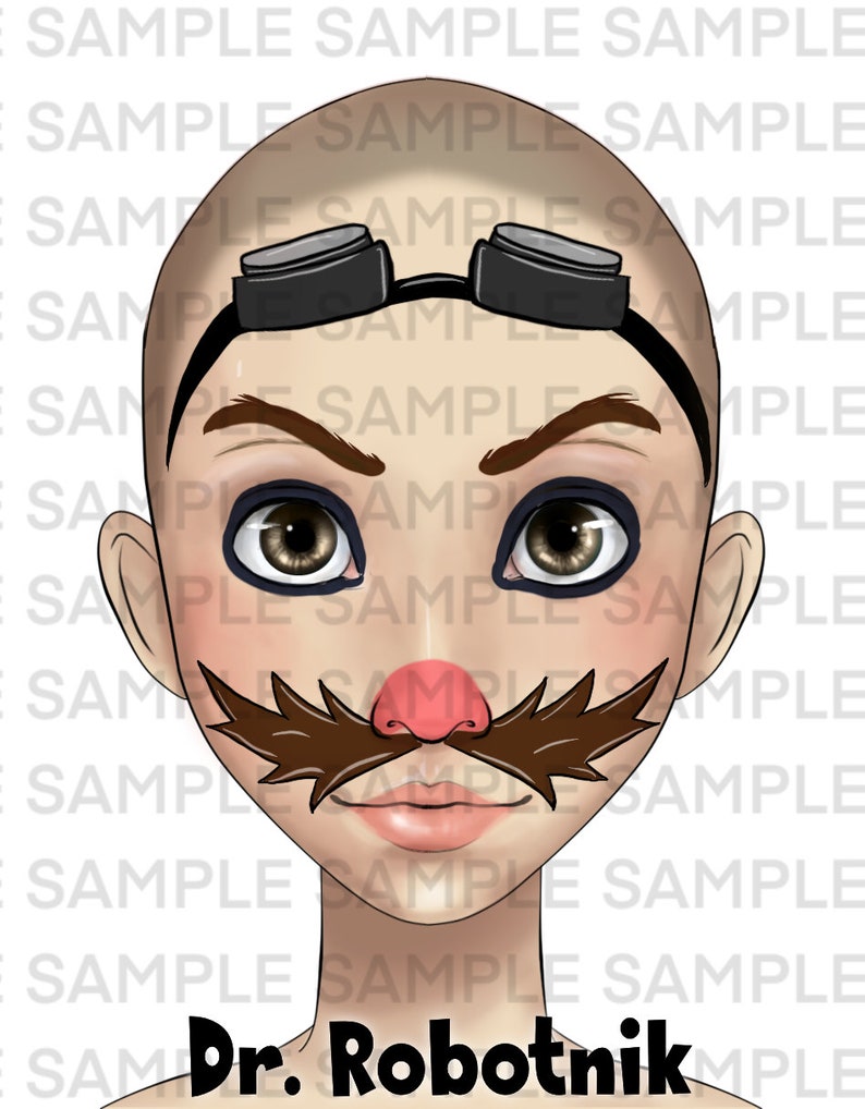 Face Painting Sonic Tails Knuckles Board Face Paint Design - Etsy