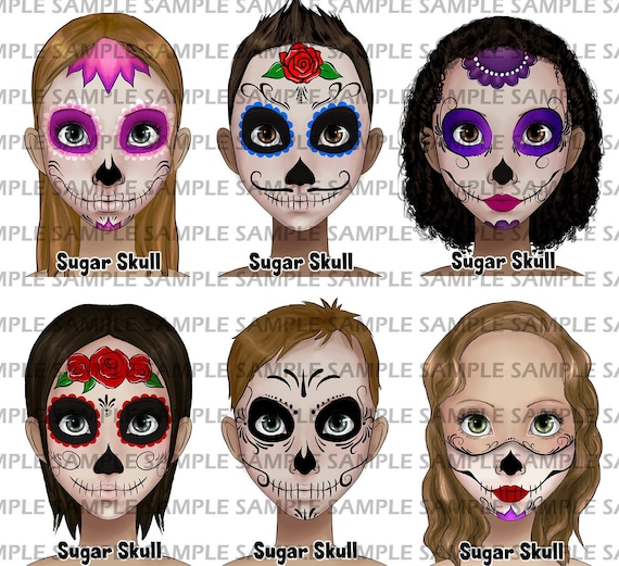 Sugar Skull Face Paint Designs