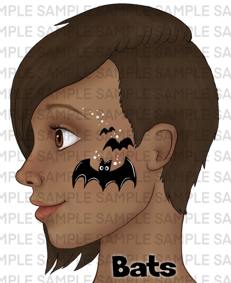 Halloween Cheek Art Face Painting Fall Board Face Paint Design Menu ...