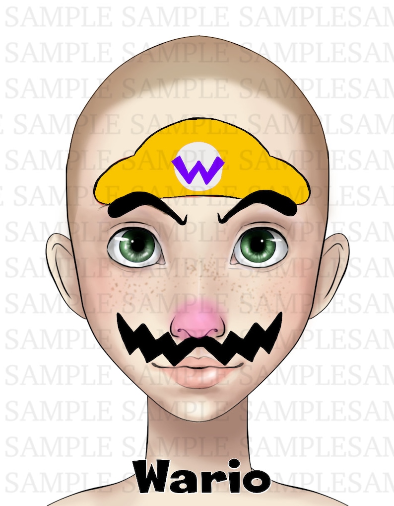 Mario Video Game Face Painting Word Board Face Paint Design - Etsy