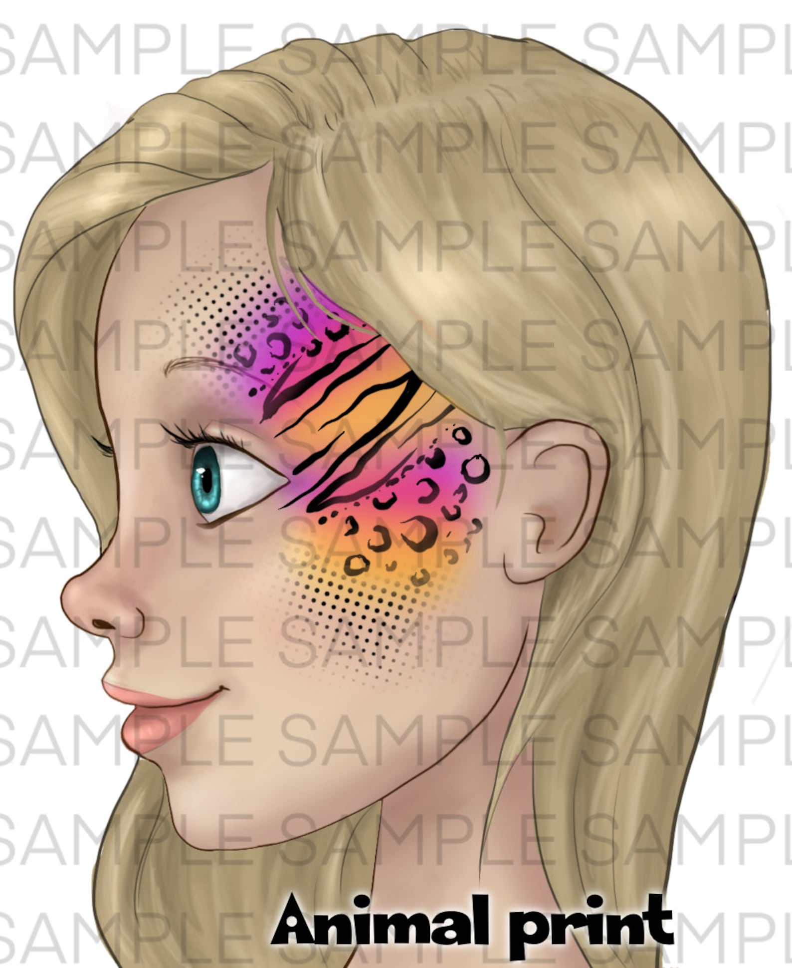 Graffiti Stencil Eye Face Painting Word Board Face Paint Design Menu ...