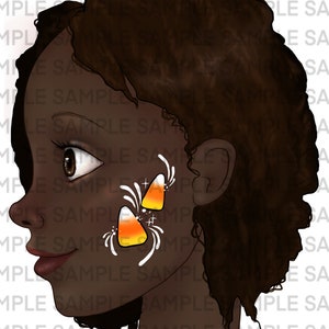 Halloween Cheek Art Face Painting Fall Board Face Paint Design Menu ...