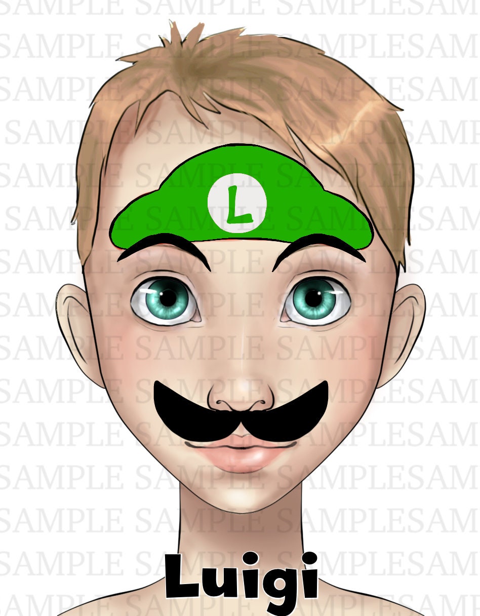 Luigi Face Painting