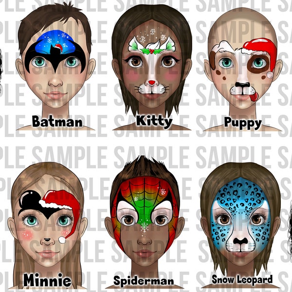Face Paint Menu Template - Etsy