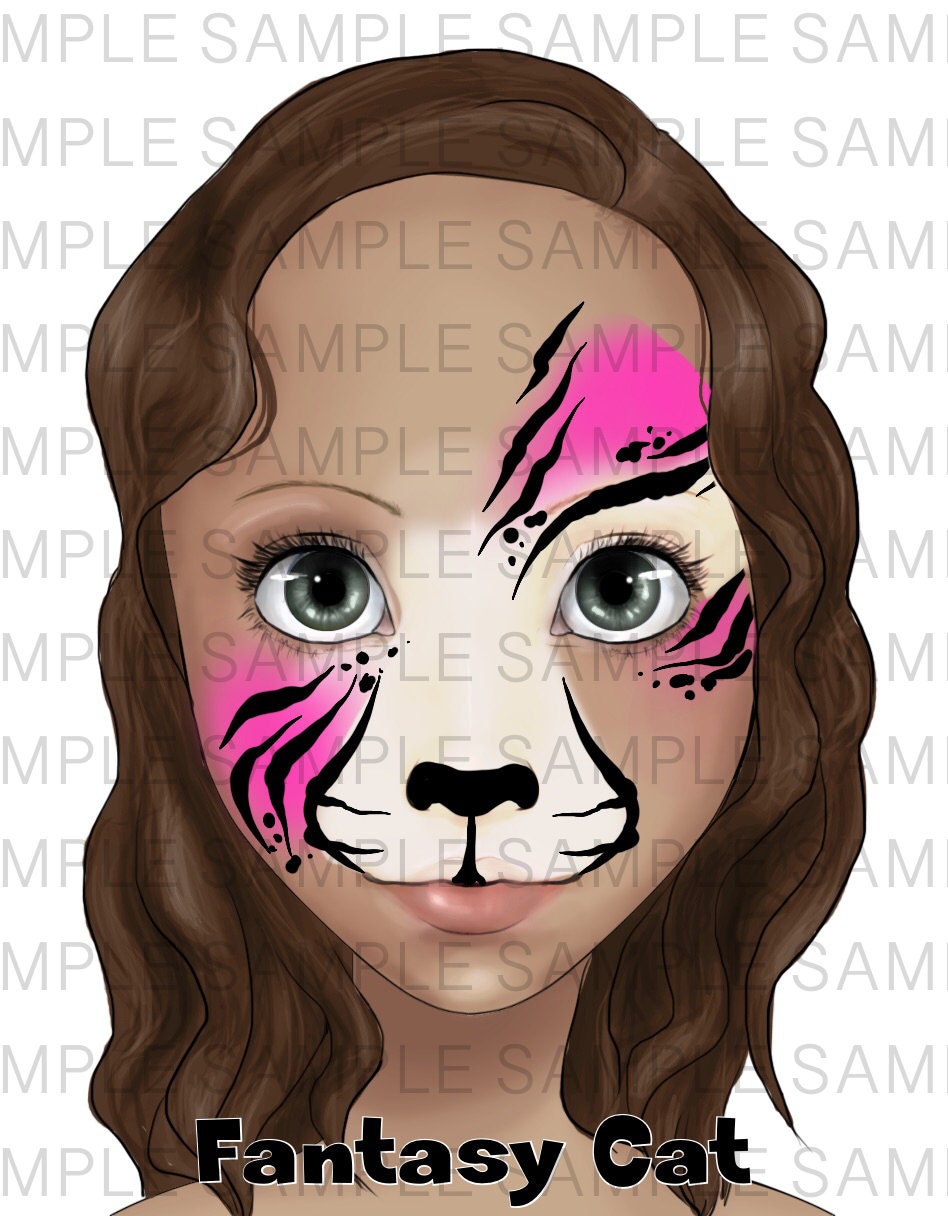 NO AI USED Face Painting Girl Board, Face Paint Design Menu Board ...