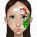 Mario Video Game Face Painting Word Board Face Paint Design Menu Board ...