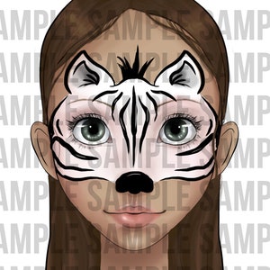 Face Painting Animal Board, Face Paint Design Menu Board, Designs for ...