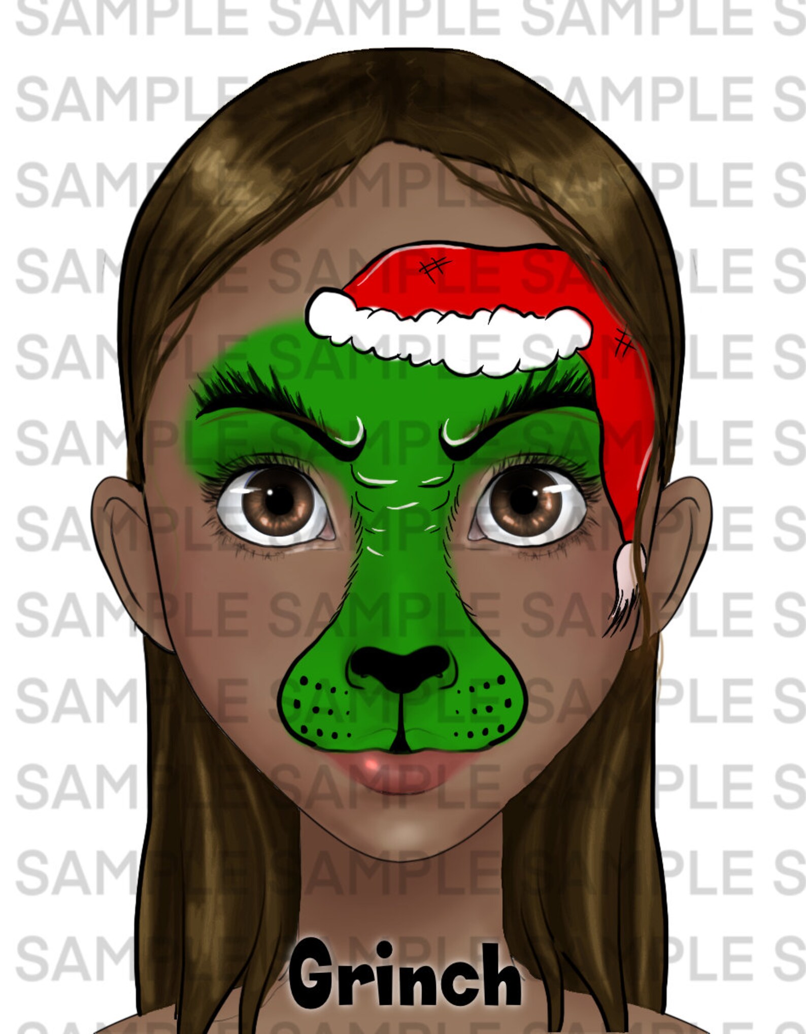 NO AI USED Face Painting Board, Face Paint Design Menu Board, Digital ...