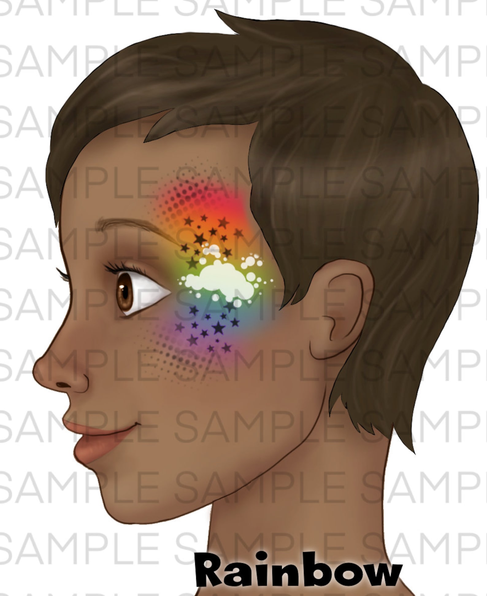 Graffiti Stencil Eye Face Painting Word Board Face Paint Design Menu ...