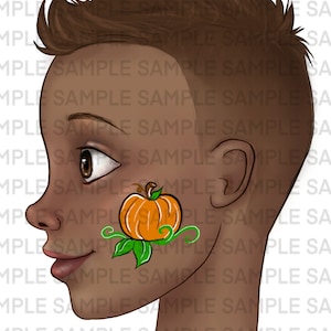 Halloween Cheek Art Face Painting Fall Board Face Paint Design Menu ...