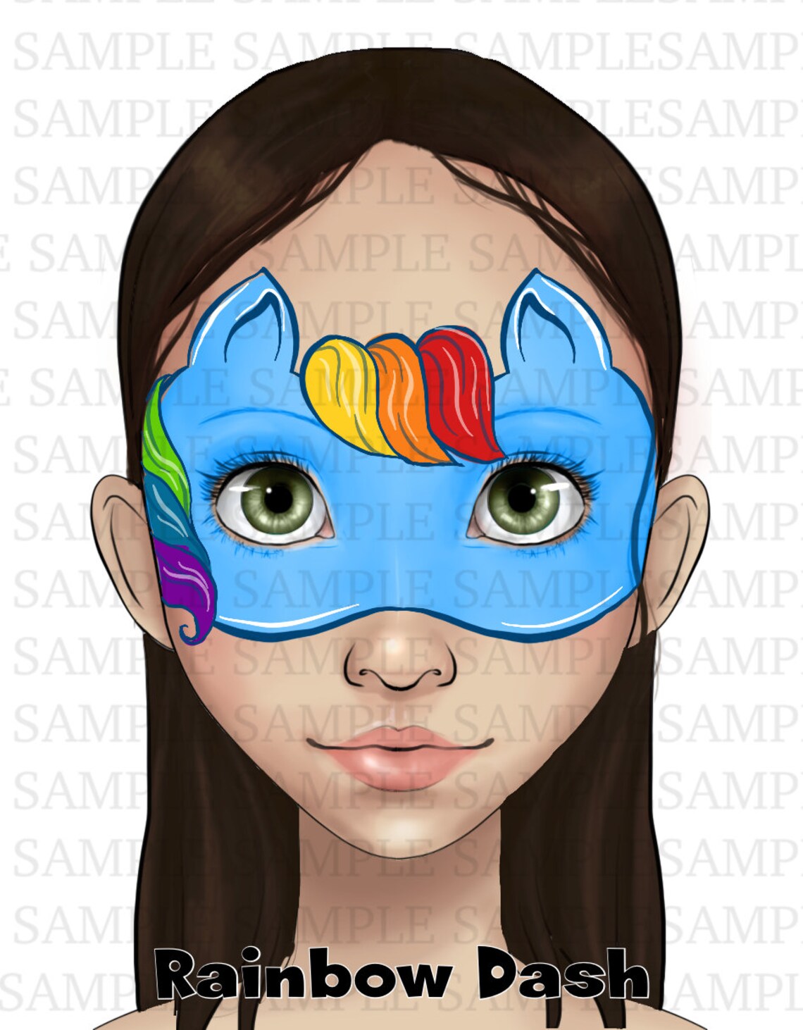 NO AI USED Face Painting My Little Pony Board, Face Paint Design Menu ...