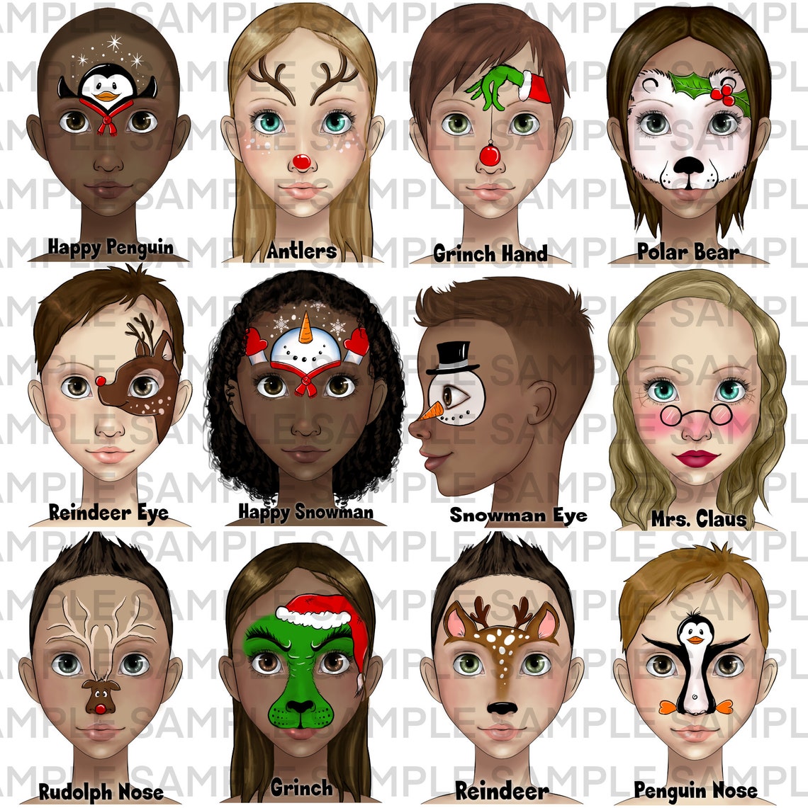 Face Painting Board Face Paint Design Menu Board Designs for - Etsy