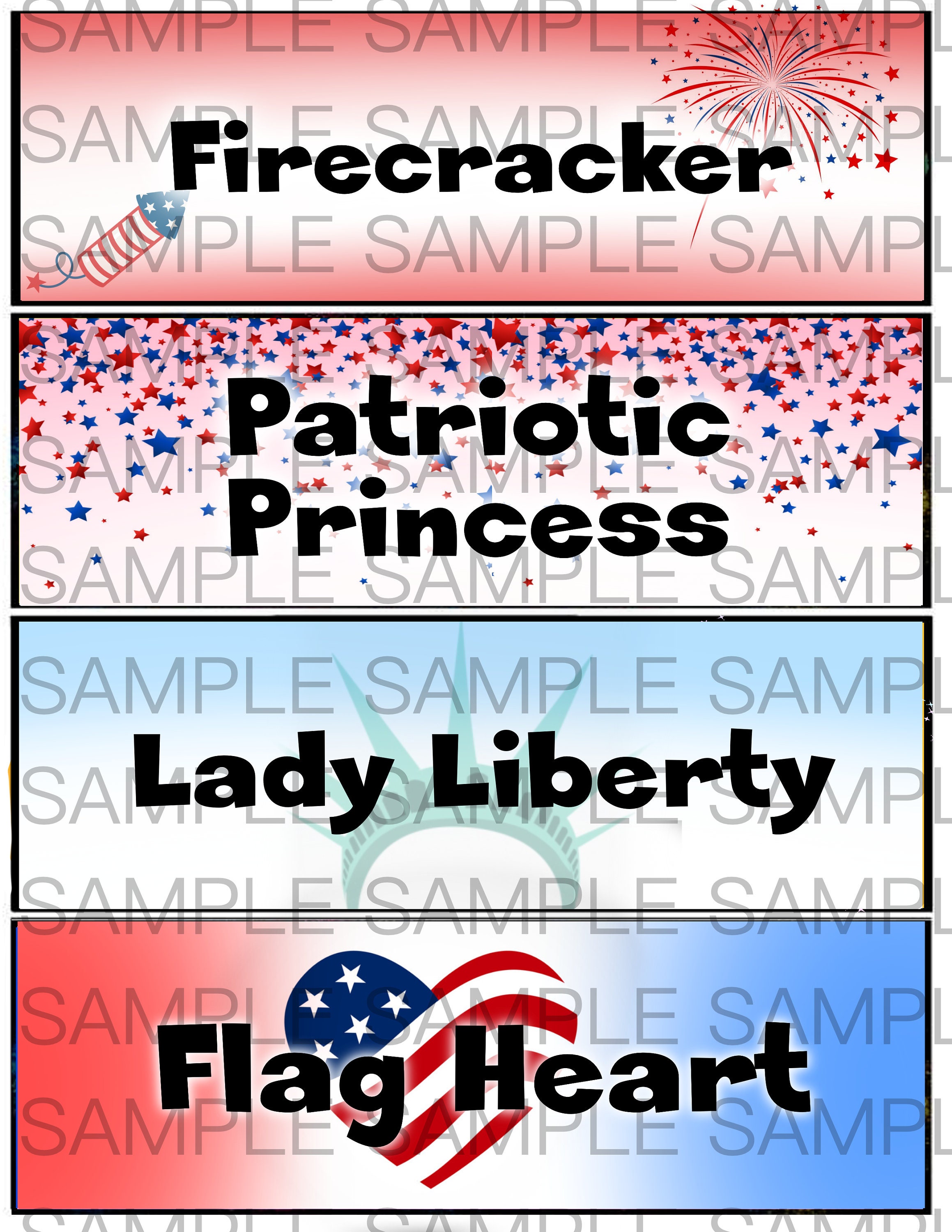 Face Paint 4th of July Patriotic Word Board, Face Paint Menu Board ...
