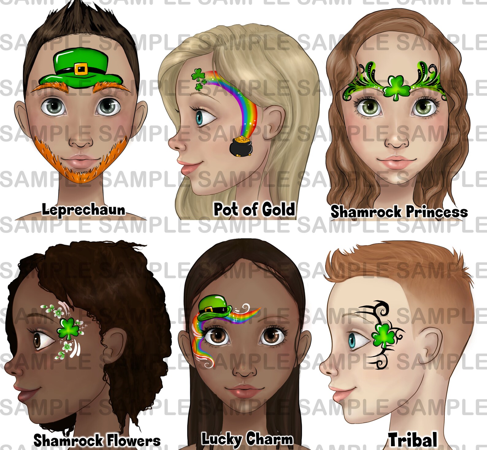 Face Painting Word Board, Face Paint Design Menu Board, Designs for ...