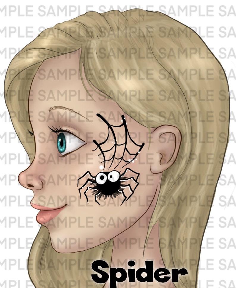 Halloween Cheek Art Face Painting Fall Board Face Paint Design Menu ...