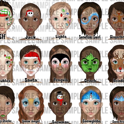 Face Painting Board Face Paint Design Menu Board Designs for - Etsy