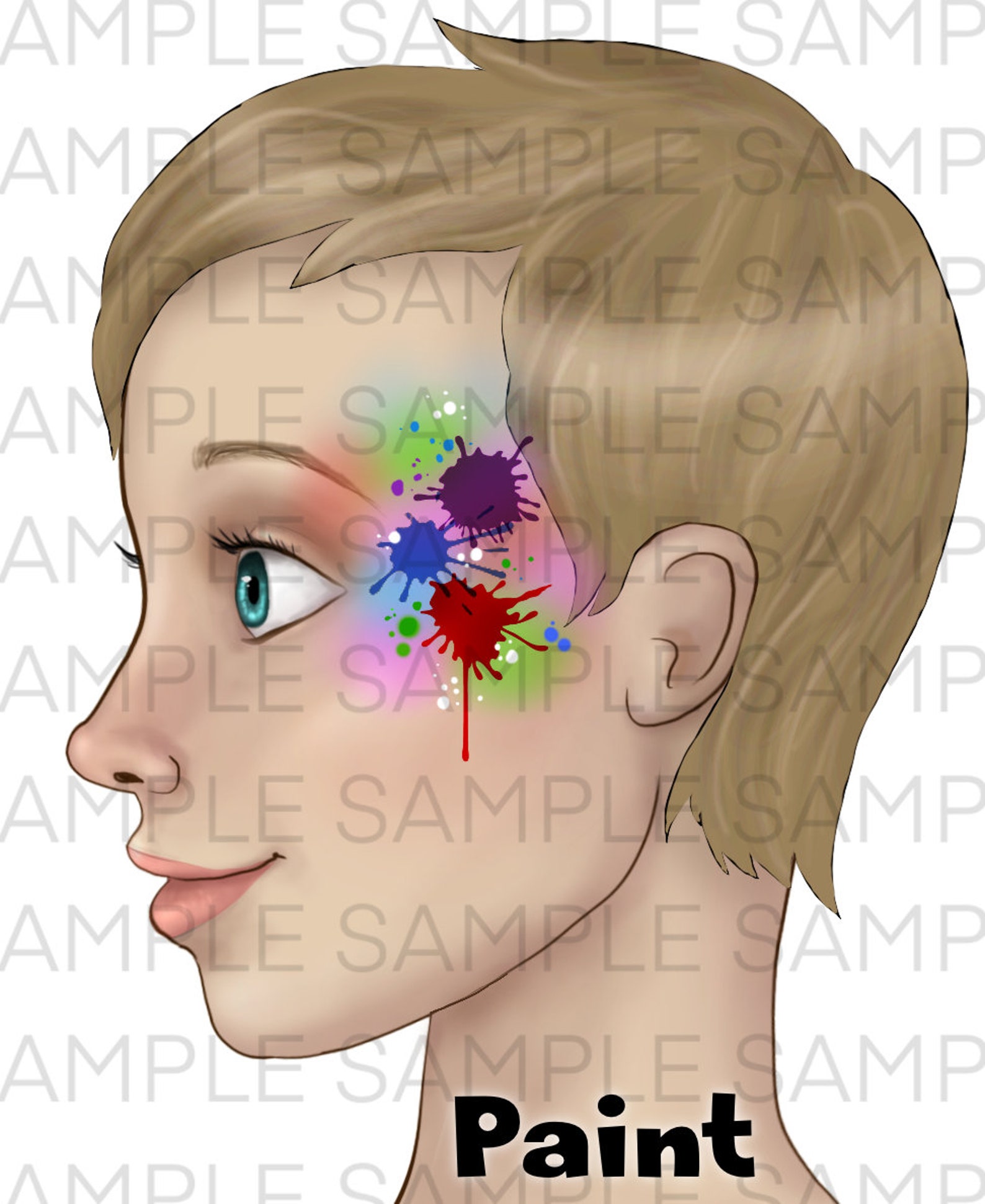 Graffiti Stencil Eye Face Painting Word Board Face Paint Design Menu ...