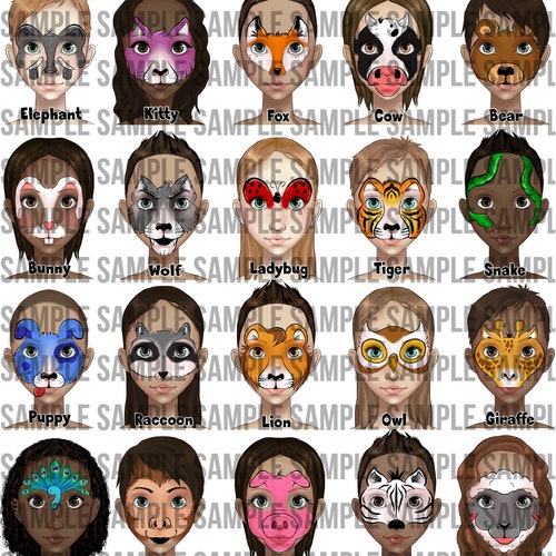 Fast Face Painting Menu - Etsy