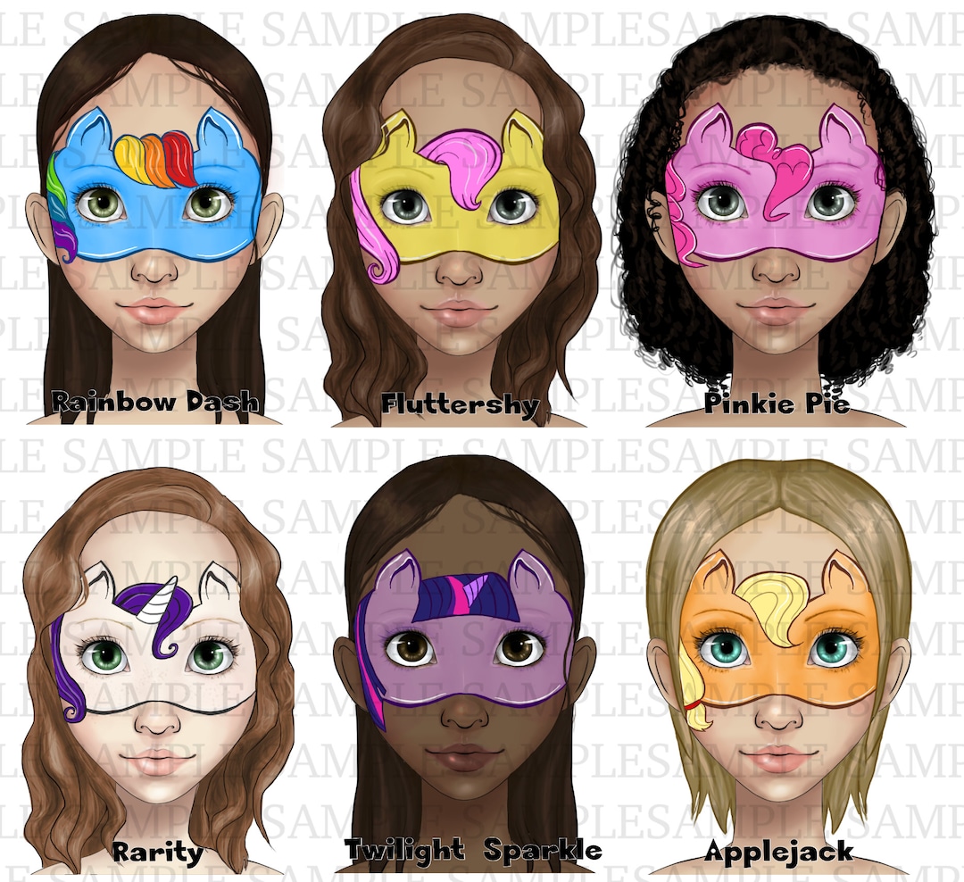 Face Painting My Little Pony Board, Face Paint Design Menu Board ...