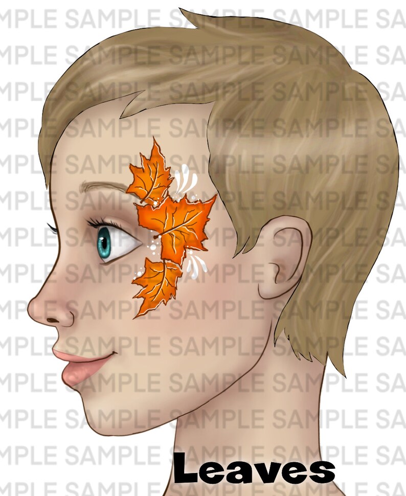 Halloween Cheek Art Face Painting Fall Board Face Paint Design Menu ...