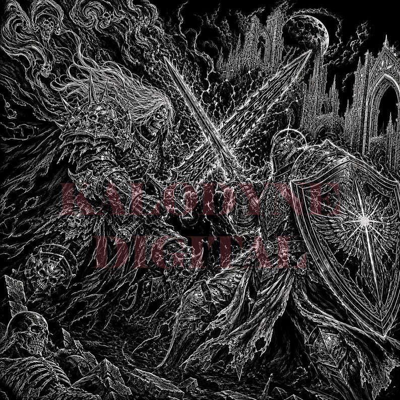 Death Knight Versus Paladin Battle SVG PNG | Dark Fantasy Laser ...
