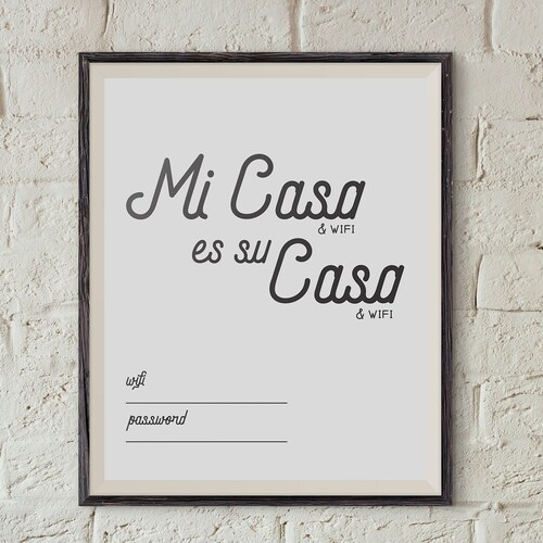 Mi Casa Su Casa Printable Wall Art Instant Download - Etsy