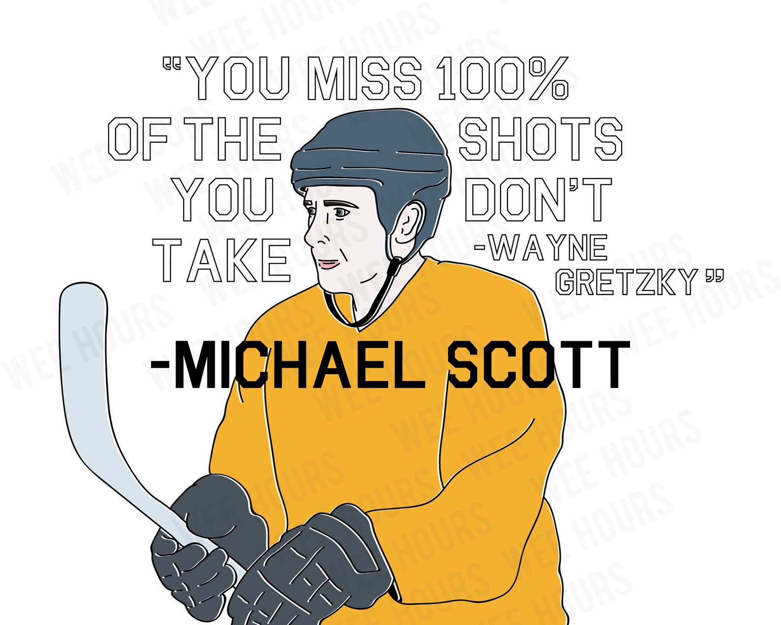 Wayne Gretzky / Michael Scott Inspirational Quote the Office - Etsy