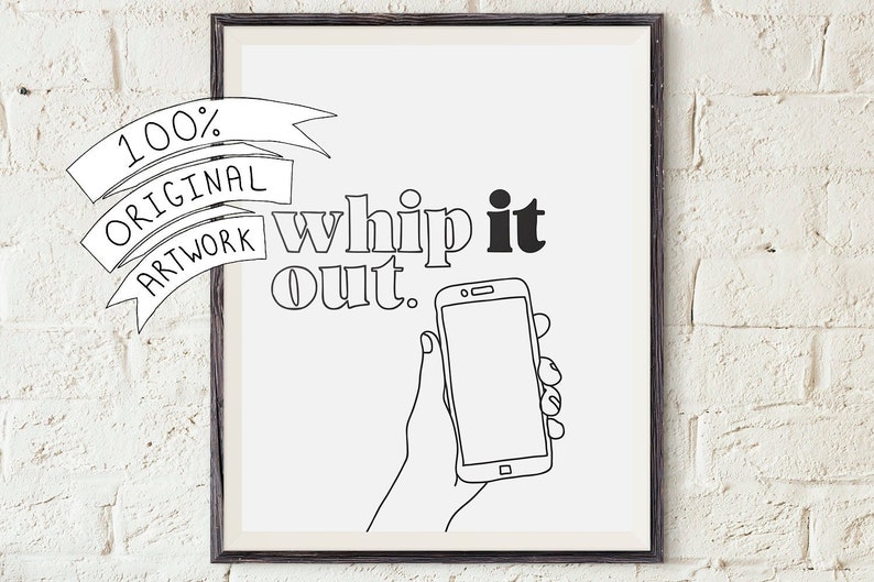 Whip It Out Bathroom Sign- Printable Download - Etsy