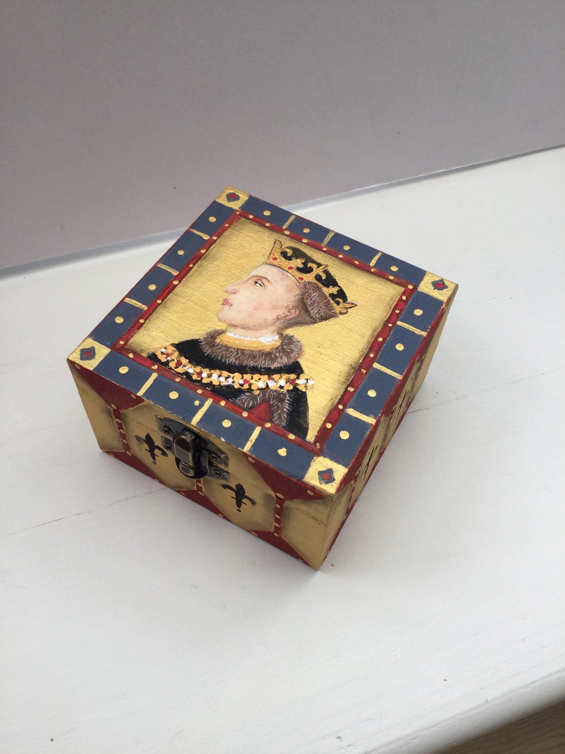 King Henry V Handpainted Small Wooden Box - Etsy