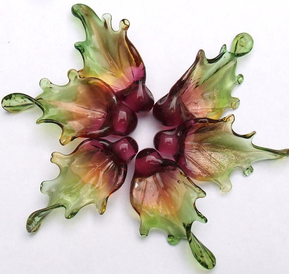 Lampwork Glass Fairy Wings for Jewelry Making Set of 6 - Etsy