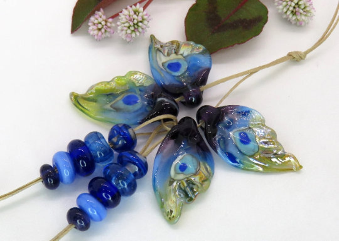Lampwork Butterfly Wings for Jewelry Making, Set of 4 Delicate ...