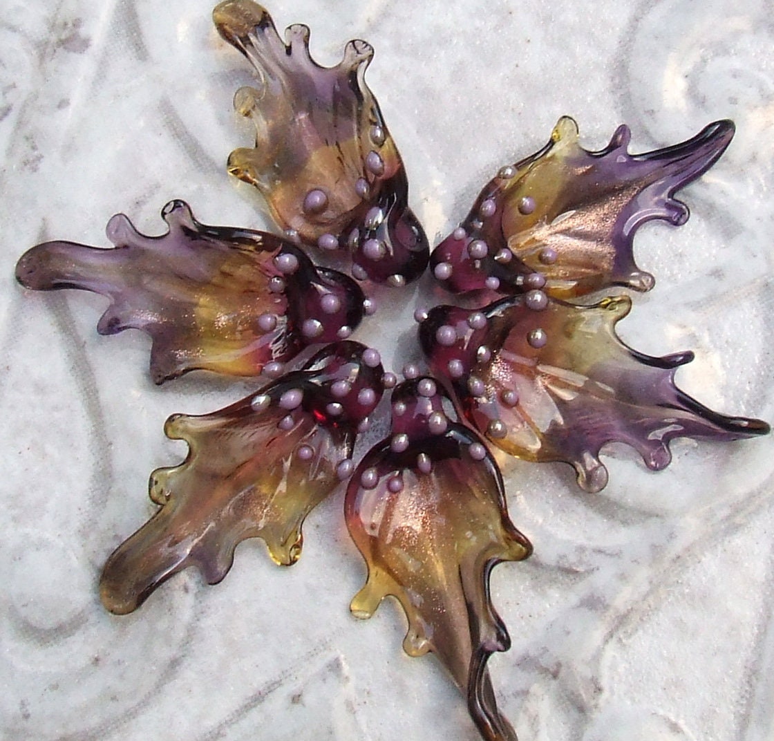 Lampwork Glass for Jewelry Making, Set of 6 Fairy Wings, Made to Order ...