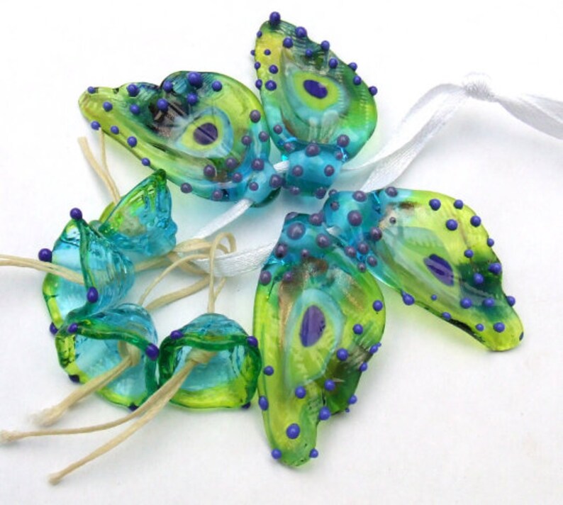 Lampwork Butterfly Wings for Jewelry Making, Set of 4 Delicate ...