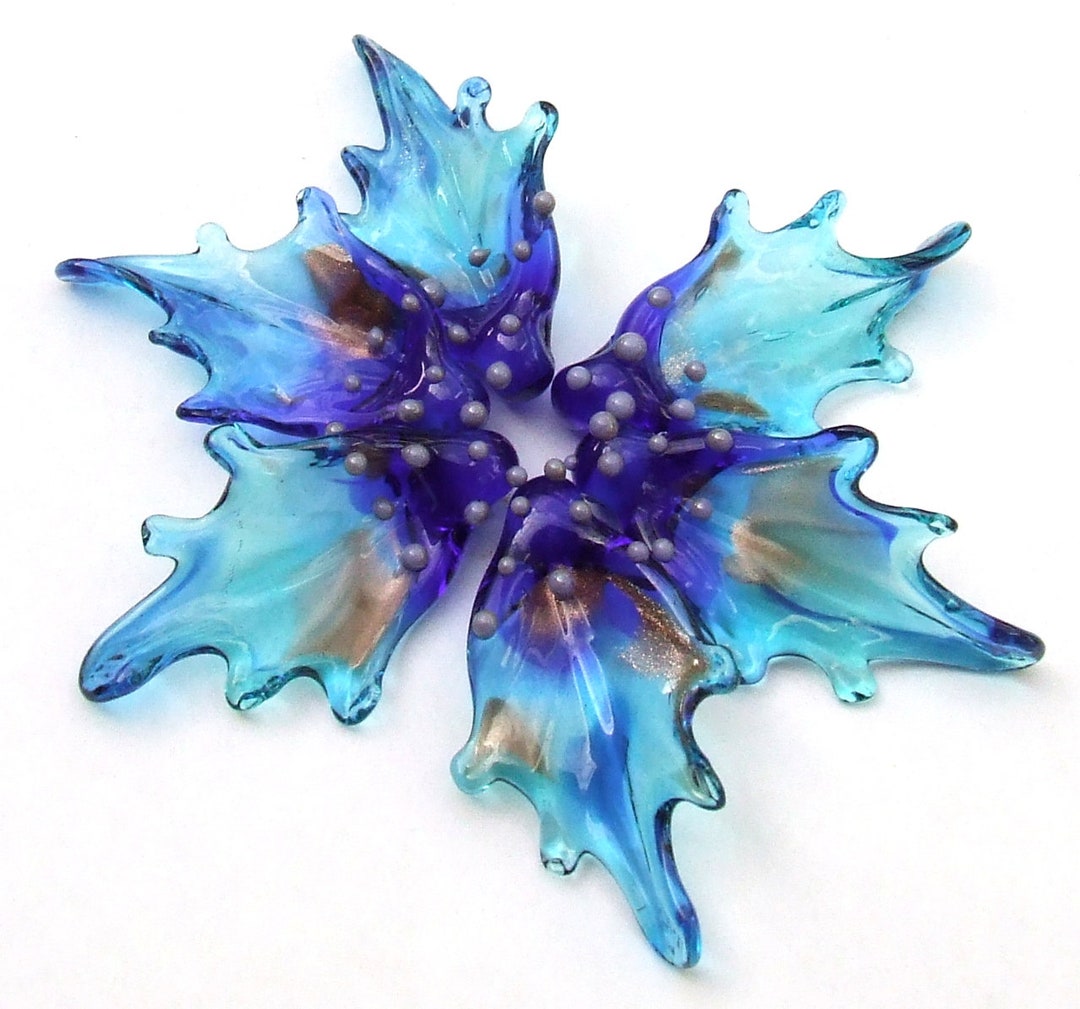 Lampwork Glass Fairy Wings, Bright Jewelry Beads, Made to Order, Set of ...