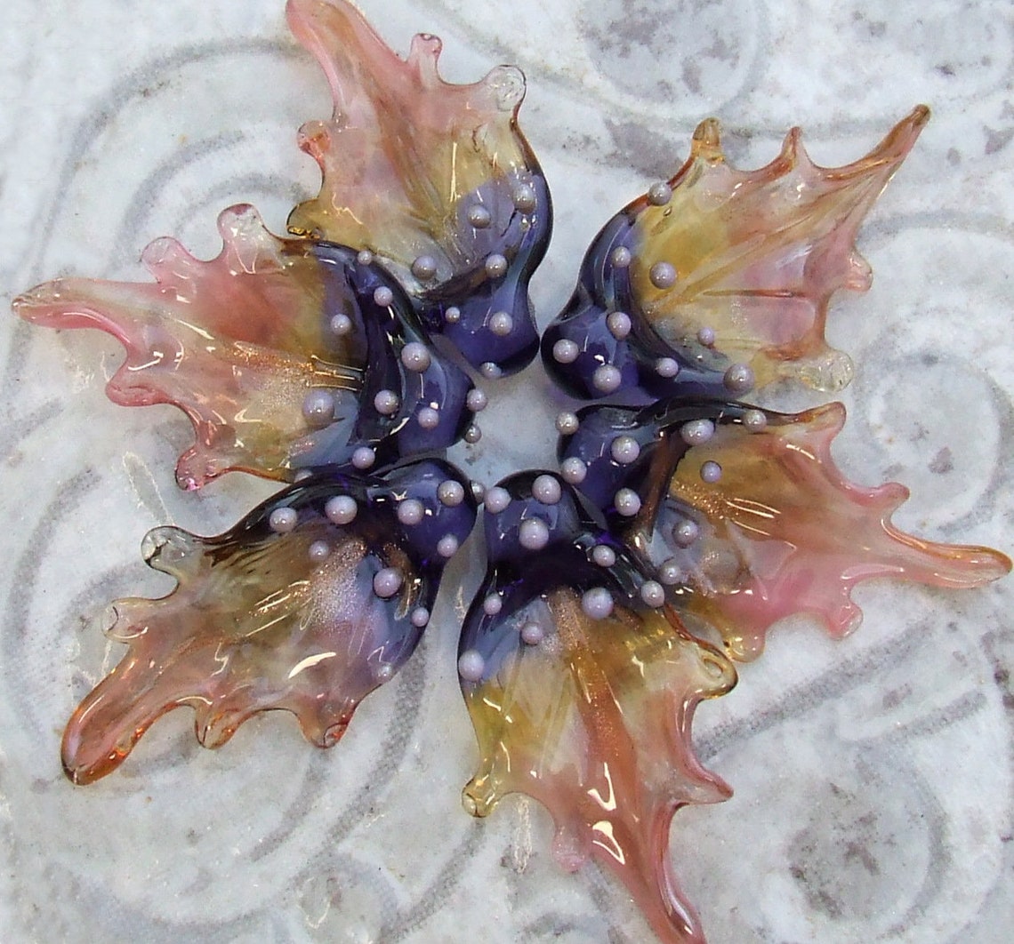 Lampwork Glass for Jewelry Making, Set of 6 Fairy Wings, Made to Order ...