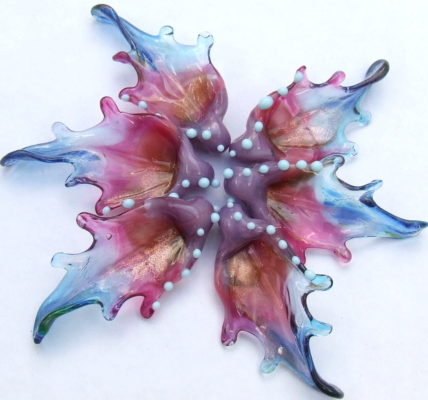 Lampwork Glass Fairy Wings for Jewelry Making, Set of 6 Organic Fairy ...