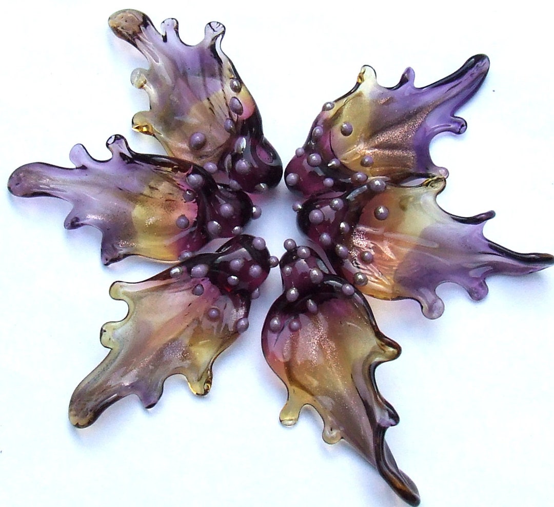 Lampwork Glass for Jewelry Making, Set of 6 Fairy Wings, Made to Order ...