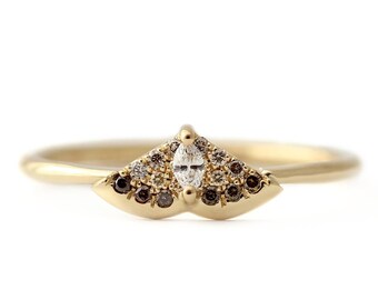 Diamond Moth Ring - Etsy