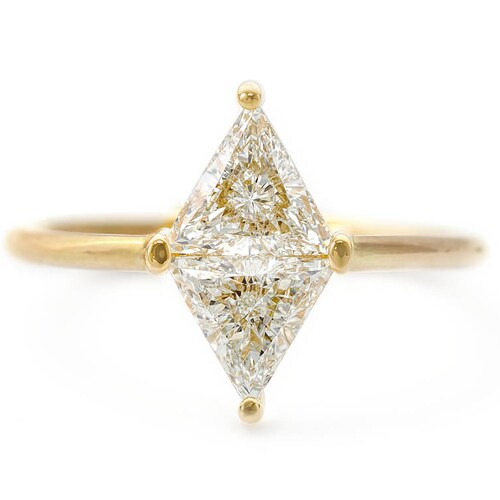 Rhombus Engagement Ring One Carat Engagement Ring - Etsy