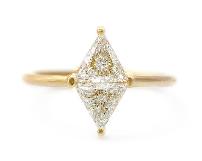 Rhombus Engagement Ring One Carat Engagement Ring - Etsy