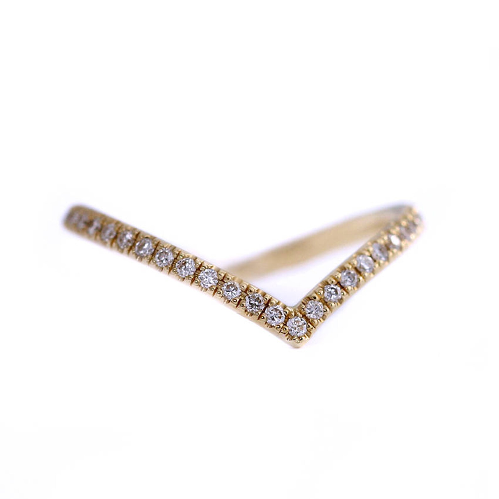 Chevron Diamond Ringgold Chevron Bandtiny Diamonds - Etsy